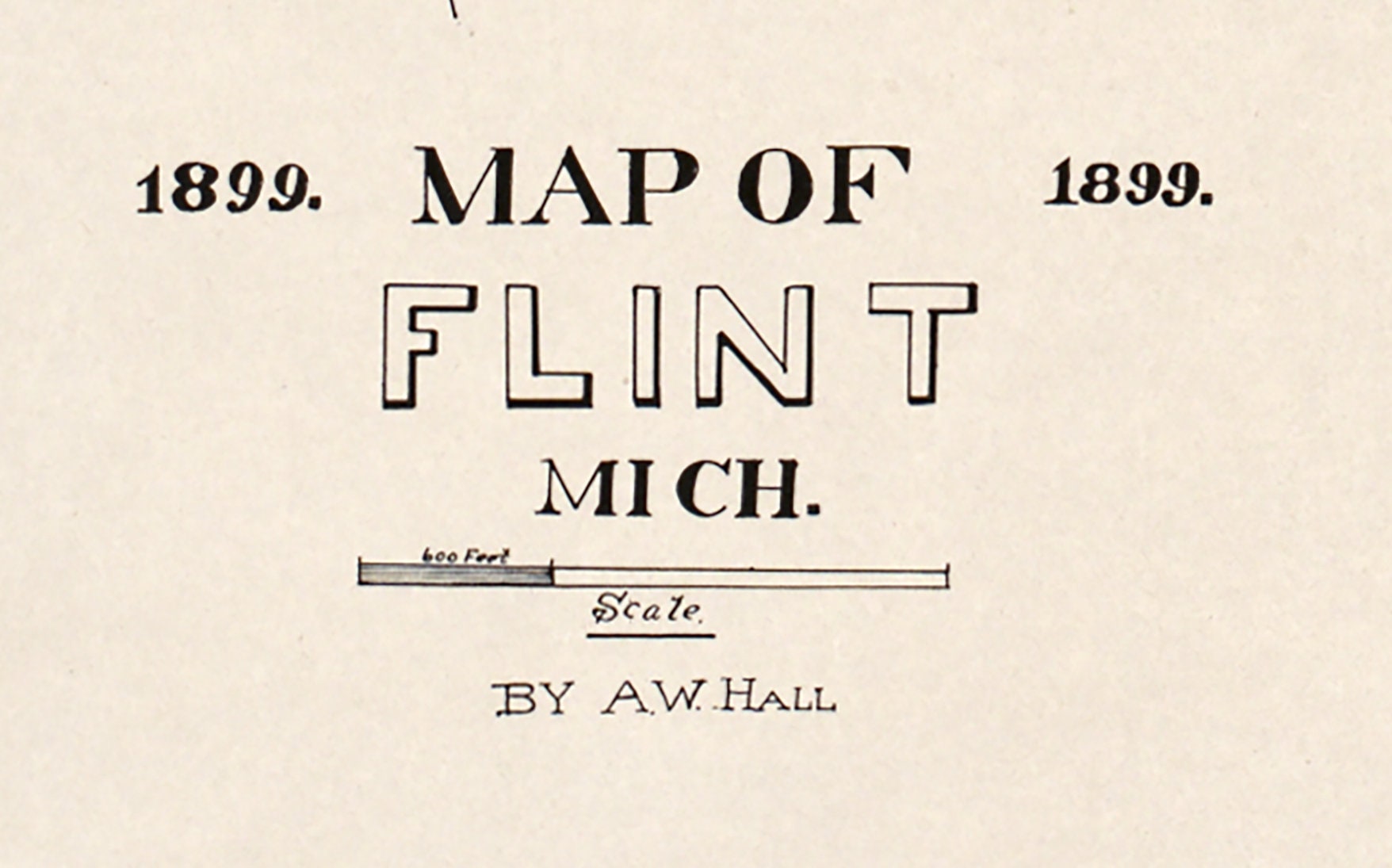 1899 Map of Flint Genesee County Michigan - Etsy