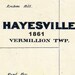 1861 Town Map of Hayesville Ashland County Ohio - Etsy