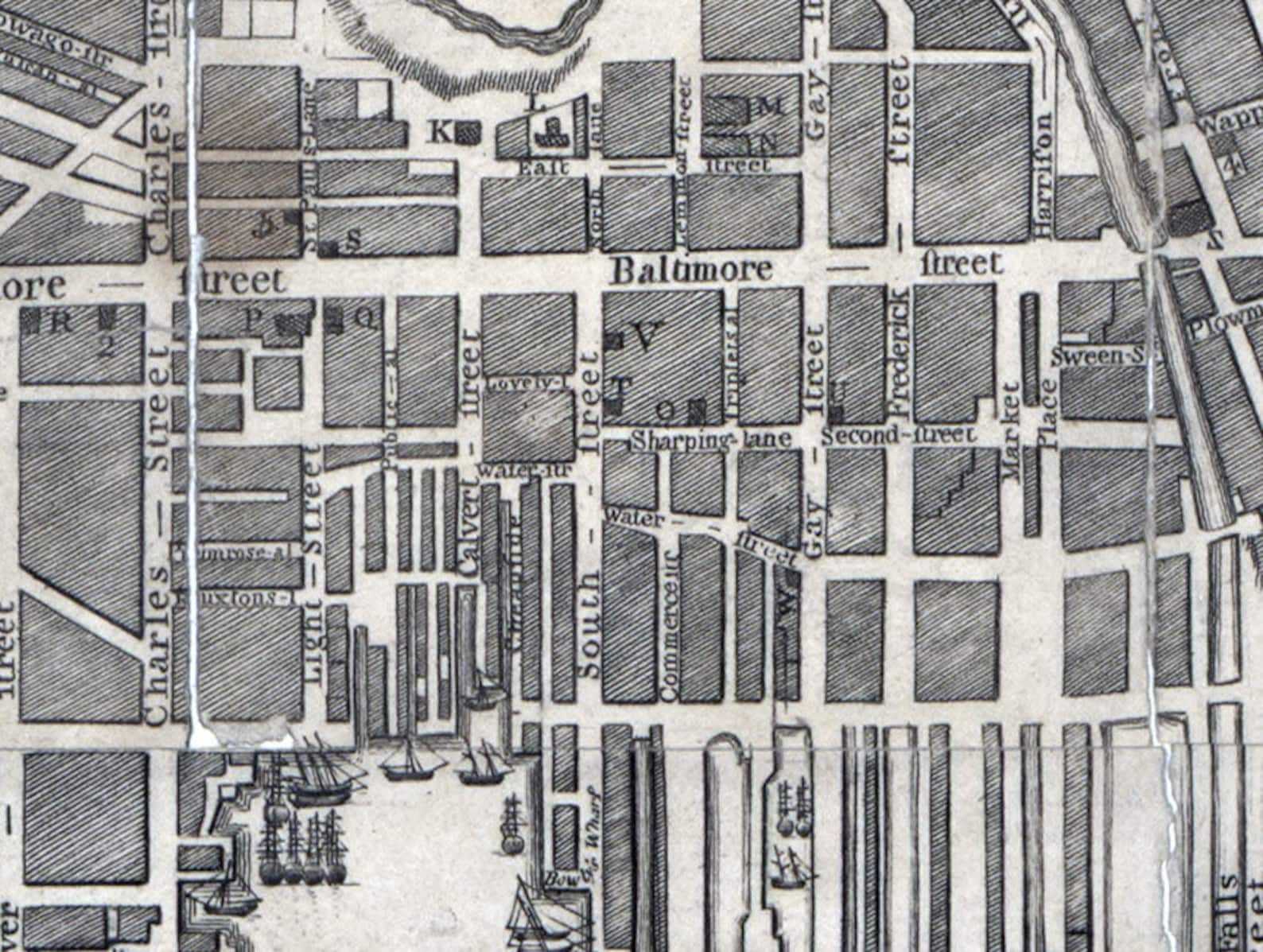 1804 Map of Baltimore Maryland | Etsy