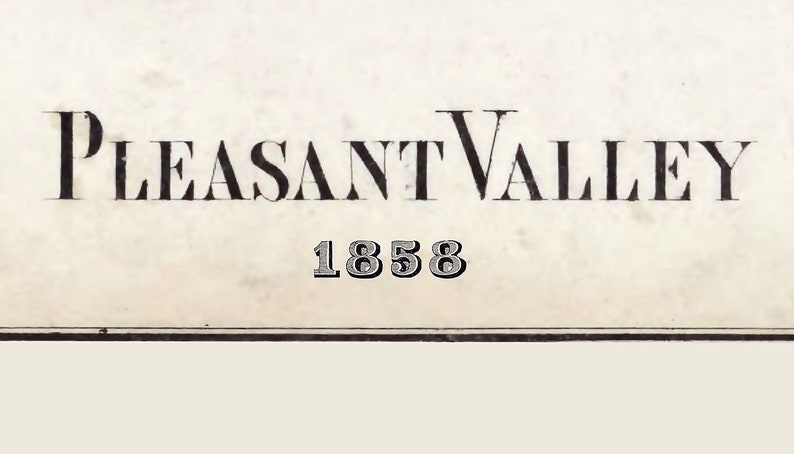 1858 Town Map of Pleasant Valley Dutchess County New York - Etsy