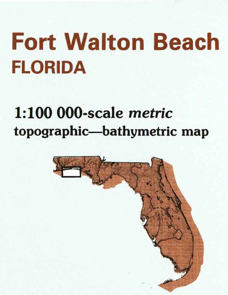 1978 Topo Map of Fort Walton Beach Florida & Destin - Etsy