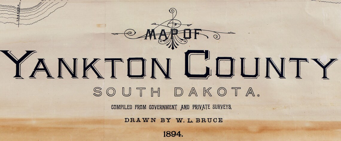 1894 Map of Yankton County South Dakota | Etsy