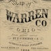 1856 Farm Line Map of Warren County Ohio Lebanon Waynesville - Etsy