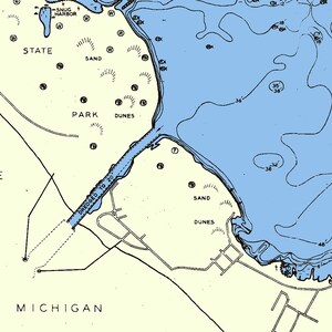 1933 Map of Muskegon Lake Muskegon County Michigan - Etsy