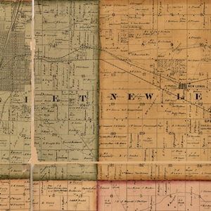 1864 Farm Line Map of Will County Illinois - Etsy