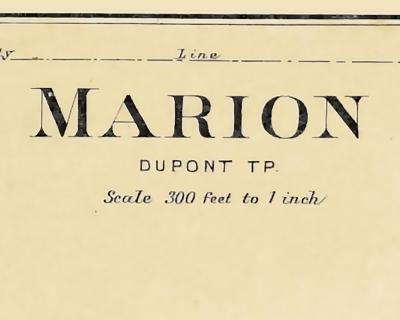 1889 Town Map of Marion Waupaca County Wisconsin - Etsy