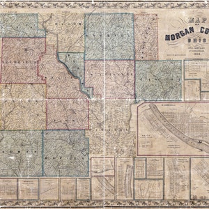 1854 Farm Line Map of Morgan County Ohio Windsor - Etsy