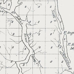 1850 Map of Middle Florida - Etsy