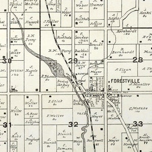 1899 Map of Forestville Township Door County Wisconsin - Etsy