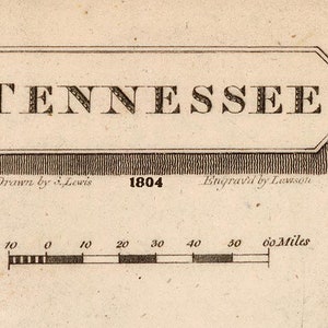 1804 Map of Tennessee - Etsy