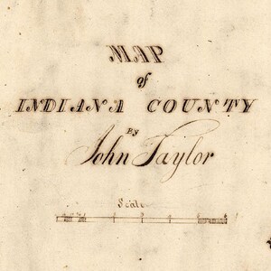 1817 Map of Indiana County Pennsylvania - Etsy