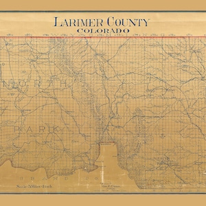1900 Map of Larimer County Colorado - Etsy