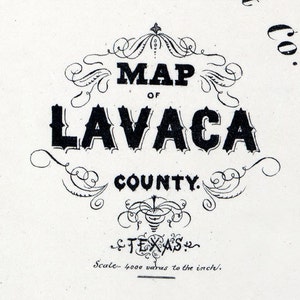 1879 Map of Lavaca County Texas - Etsy