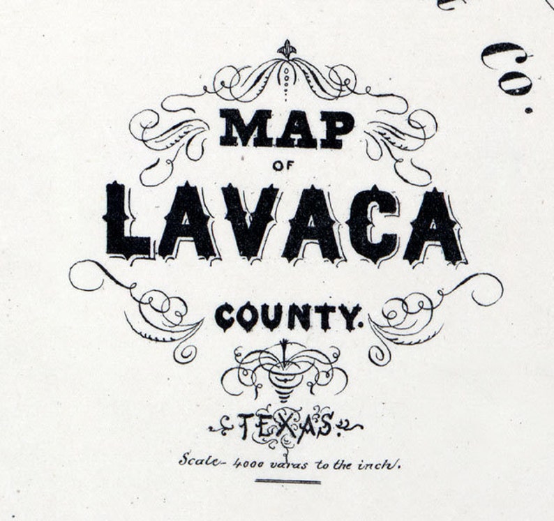 1879 Map of Lavaca County Texas - Etsy