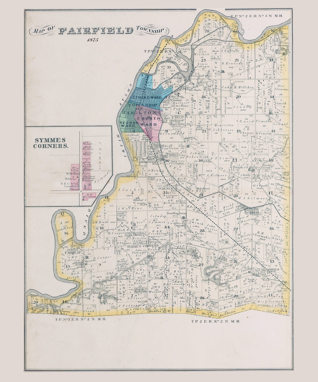 1875 Map of Fairfield Township Butler County Ohio - Etsy