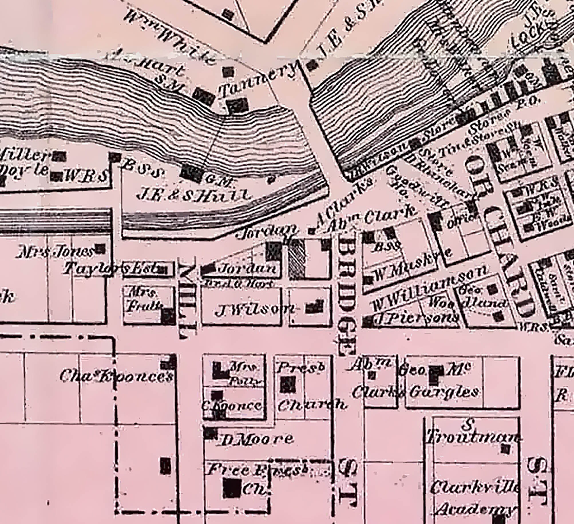 1860 Map of Clarksville Mercer County Pennsylvania - Etsy