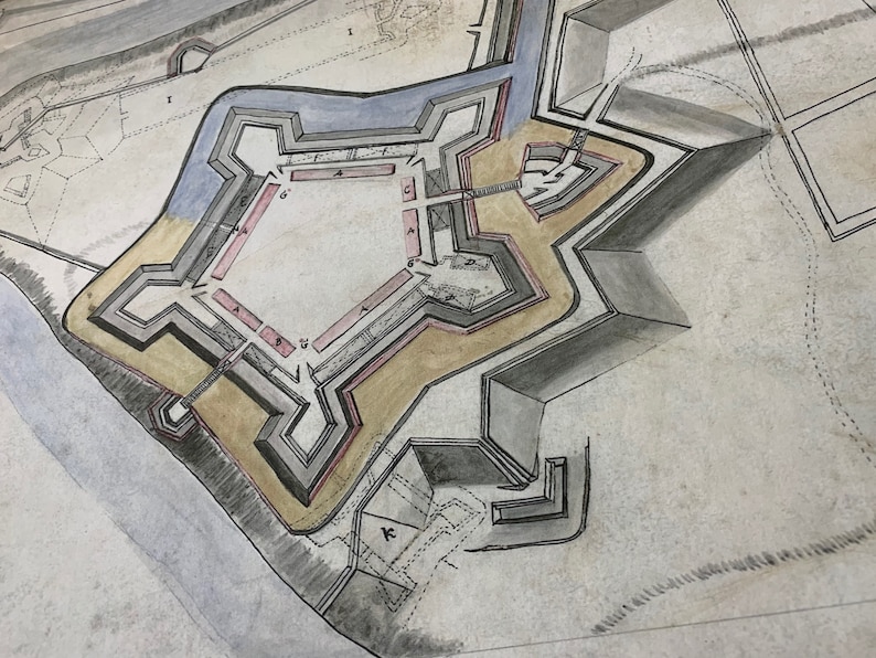 1761 Map of Fort Pitt Pittsburgh Pennsylvania Framed | Etsy