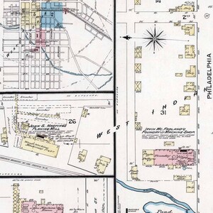 1887 Town Map of Indiana County Pennsylvania - Etsy