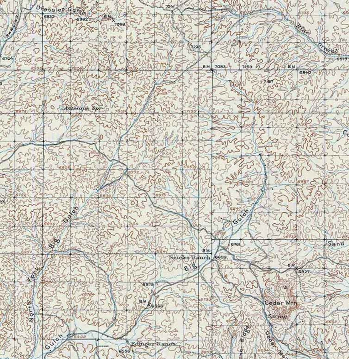 1916 Topo Map of Craig Colorado - Etsy