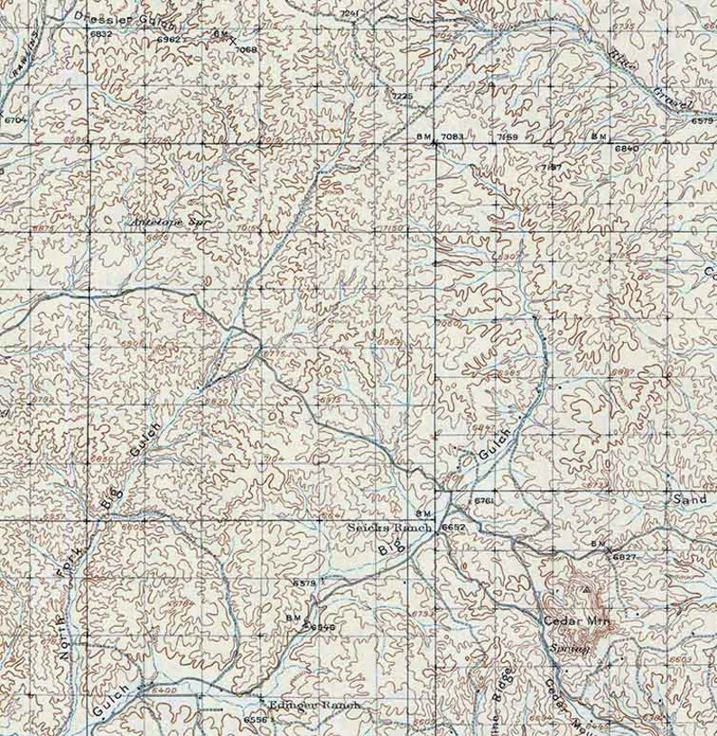 1916 Topo Map of Craig Colorado | Etsy