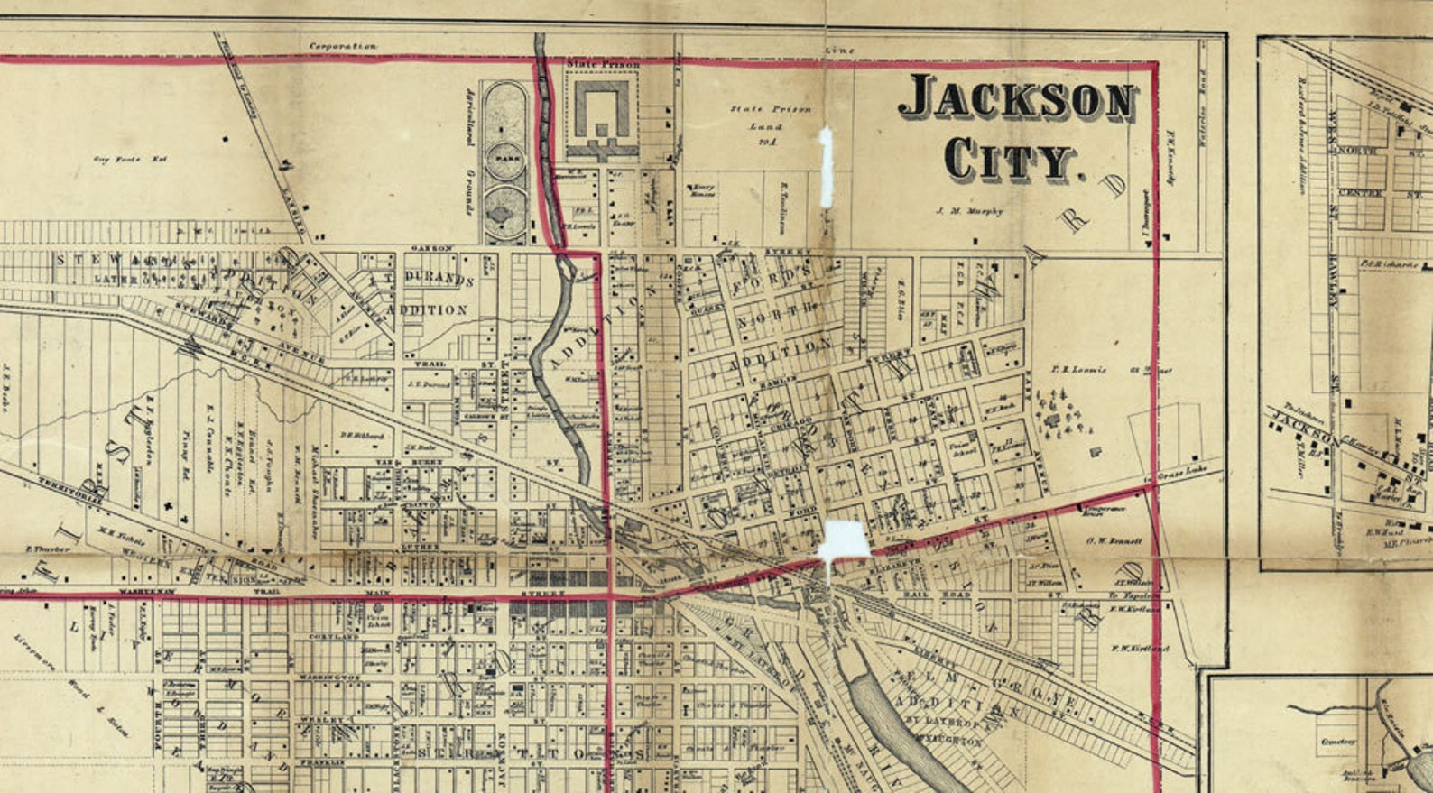 1858 Farm Line Map of Jackson County Michigan | Etsy