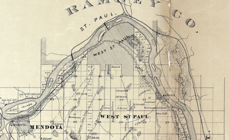 1874 Farm Line Map of Dakota County Minnesota Hastings St Paul | Etsy