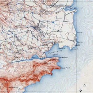 1912 Map of Kauai Hawaiian Islands - Etsy