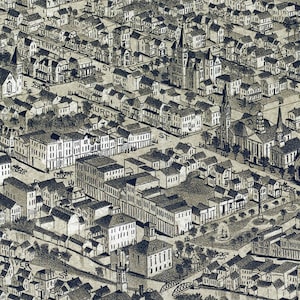 1890 Panoramic Map of Carbondale Pennsylvania - Etsy