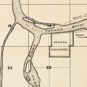 1916 Town Map of Nenana Alaska - Etsy