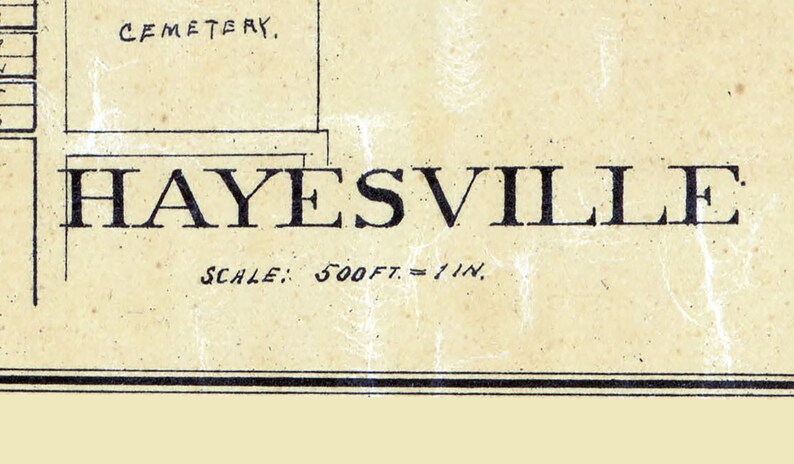 1897 Town Map of Hayesville Ashland County Ohio - Etsy