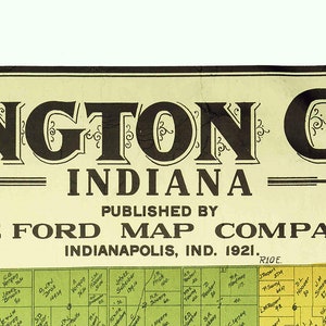 1921 Farm Line Map of Huntington County Indiana - Etsy UK
