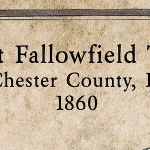 1860 Map of East Fallowfield Township Chester County PA - Etsy