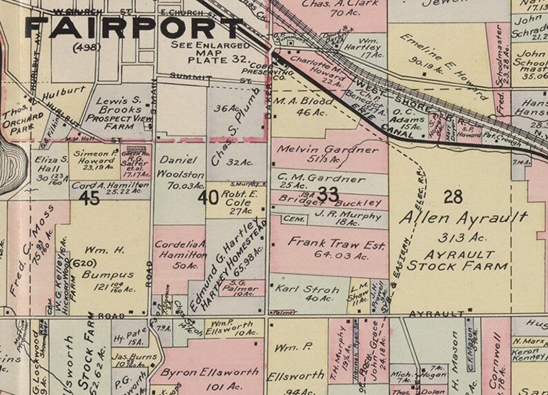 1902 Map of Perinton Monroe County New York - Etsy
