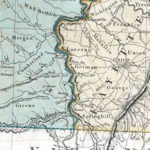 1792 Map of Pennsylvania - Etsy