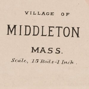 1884 Map of Middleton Massachusetts - Etsy
