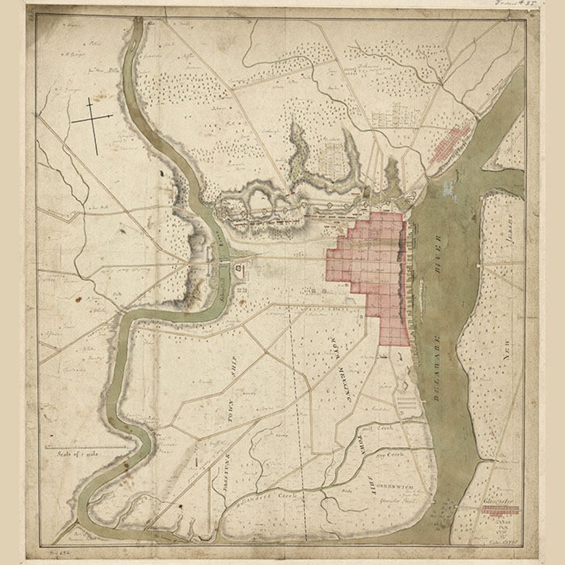 1778 Map of Philadelphia Pennsylvania | Etsy