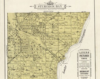 Map of Sturgeon Bay - Etsy
