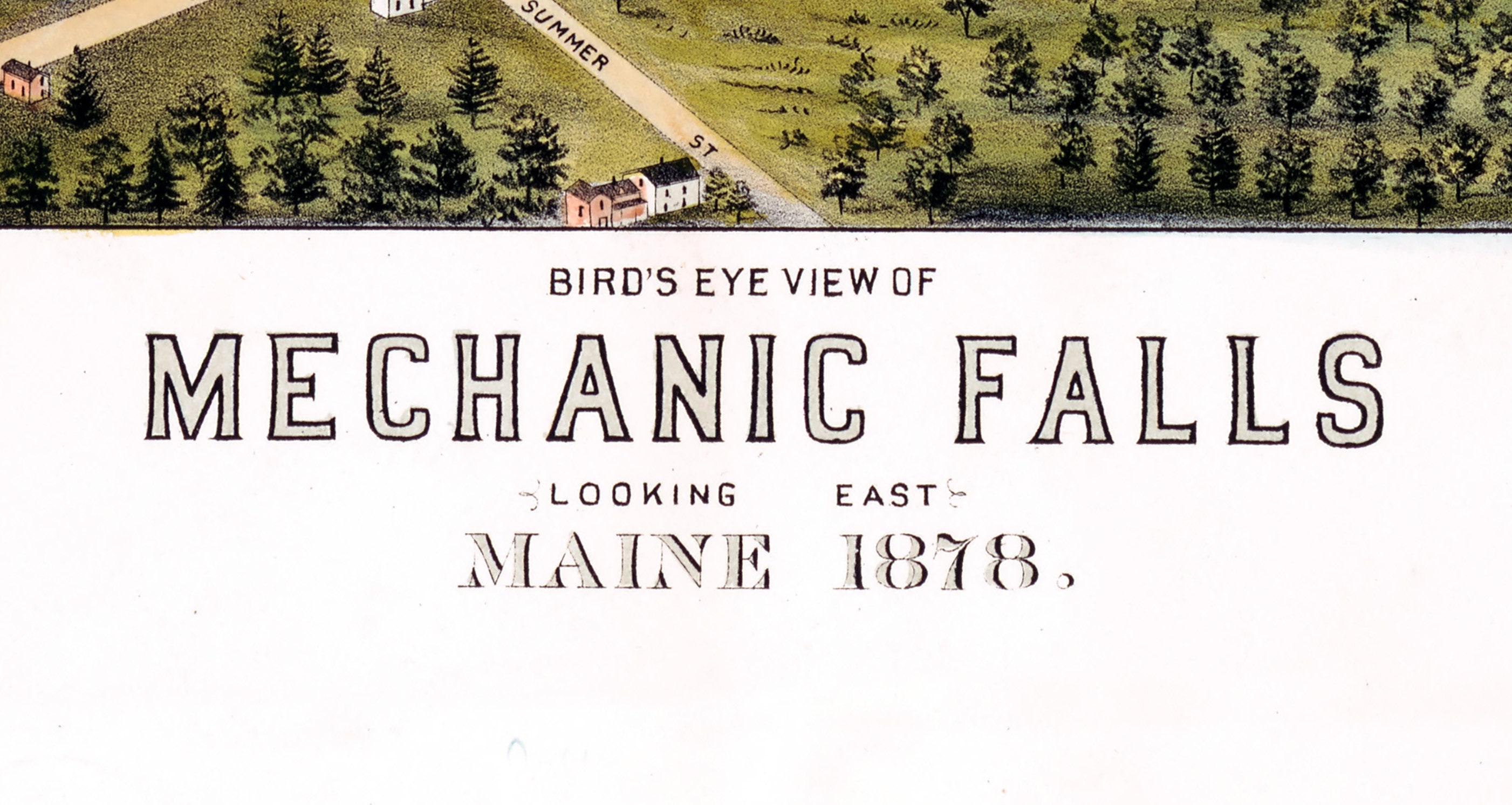 1878 Panoramic Map of Mechanic Falls Maine - Etsy