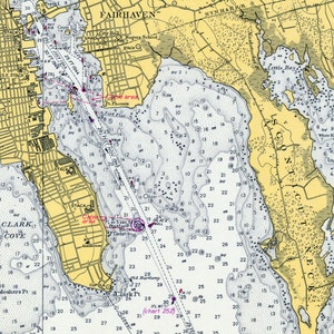 1950 Nautical Map of Buzzards Bay Massachusetts - Etsy