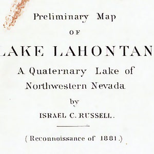 1881 Map of Lake Lahontan Nevada - Etsy