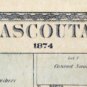 1874 Map of Mascoutah St Clair County Illinois - Etsy