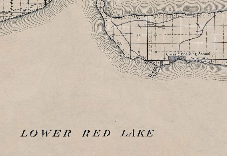 1911 Map of Red Lake Indian Reservation Minnesota - Etsy