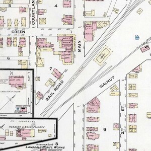 1886 Town Map of Lansdale Montgomery County Pennsylvania - Etsy