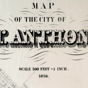 1856 Map of St Anthony and Minneapolis Minnesota - Etsy
