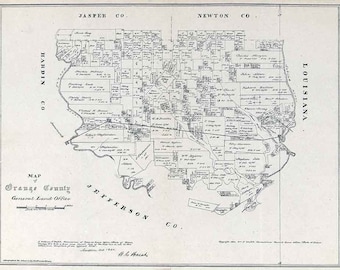 1880 Texas Map - Etsy