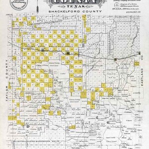 1870 Farm Line Map of Callahan County Texas - Etsy