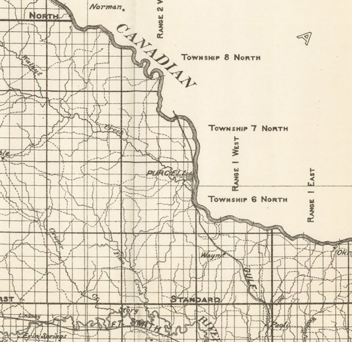 1903 Map of Chickasaw Nation Indian Territory - Etsy