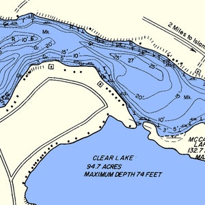 1966 Map of Chain Lake Rusk and Chippewa County Wisconsin - Etsy