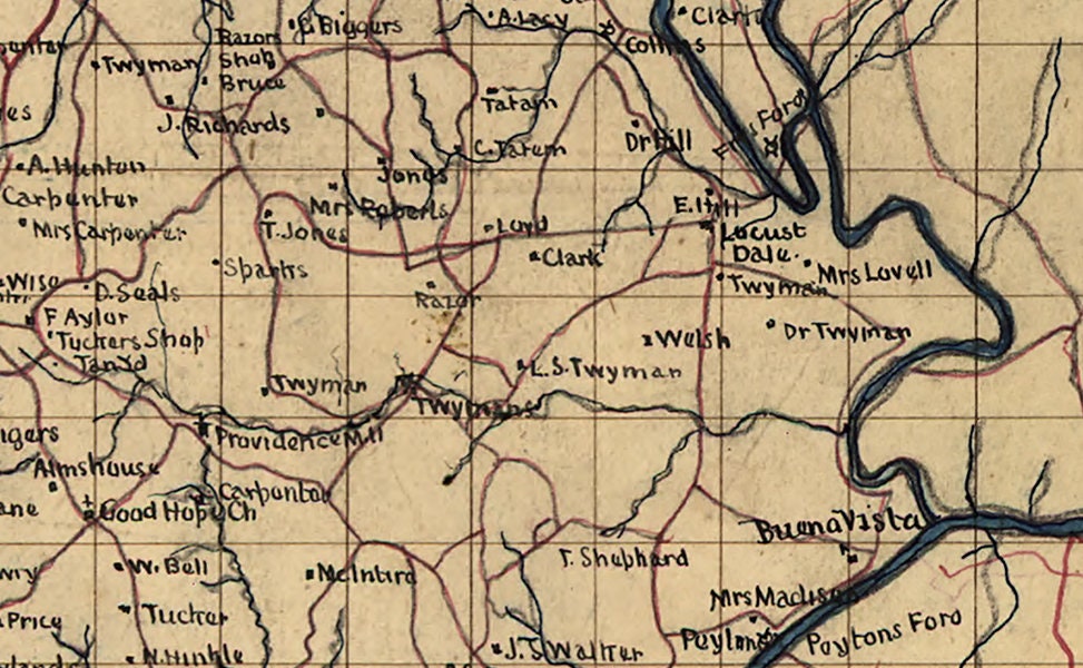 1860 Map of Madison County Virginia - Etsy