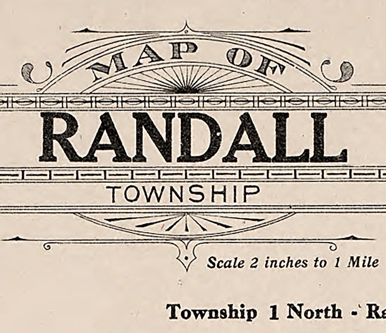 1908 Map of Randall Township Kenosha County Wisconsin - Etsy